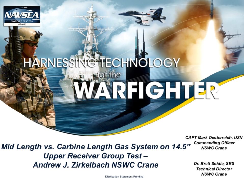 Mid-Length Gas System Better Than Carbine Length? NSWC-Crane Testing ...