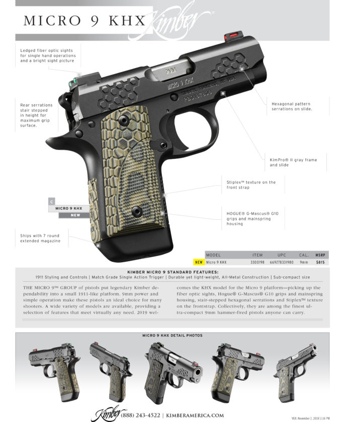 New Kimber Handguns For 2019 | The Kimber EVO SP, K6s DASA, And Kimber ...