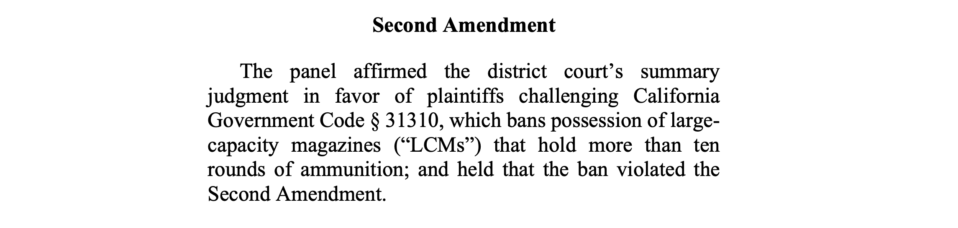 California Magazine Ban Challenged | RECOIL