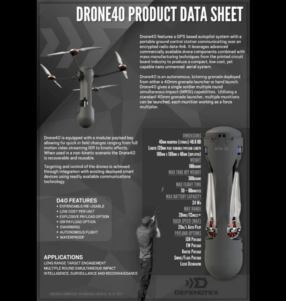 DefendTex Drone40: Part Drone, Part Explosive | RECOIL