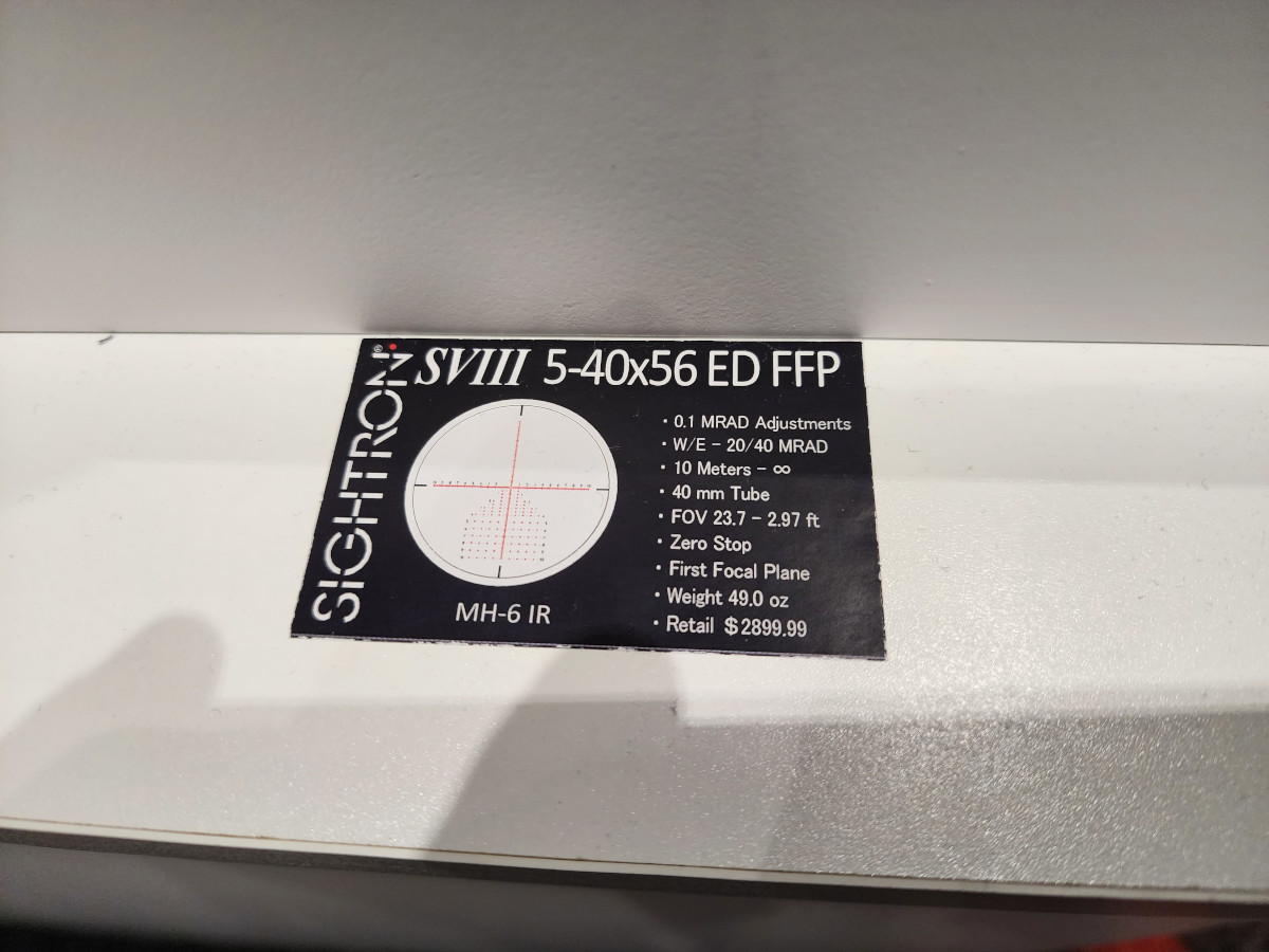 Sightron SVIII 5-40x56 ED FPP Scope [SHOT Show 2023] | RECOIL
