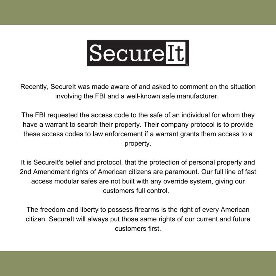 Your Gun Safe Might Not Be Safe: Liberty Safe Surrenders Access Code To ...